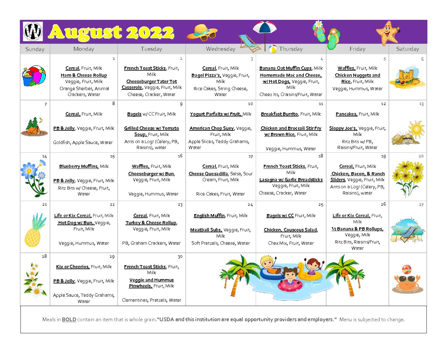 USDA Food Program - White Birch Center